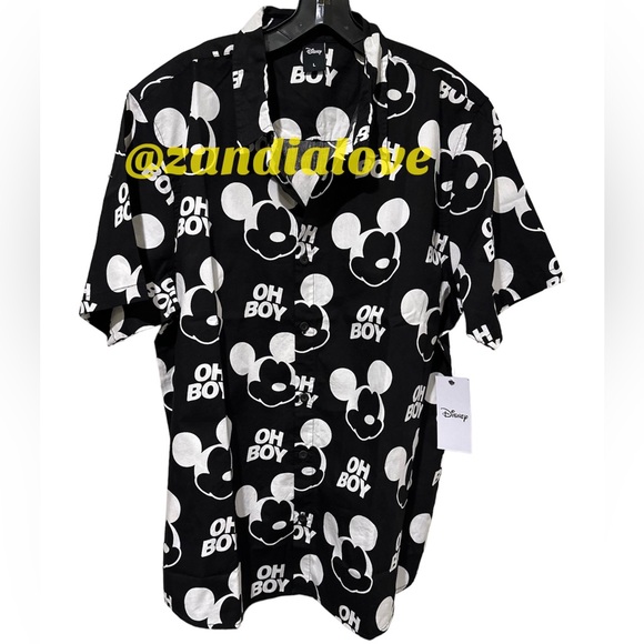 Neff | Shirts | New Neff Disney Mickey Mouse Oh Boy All Over Print Mens ...